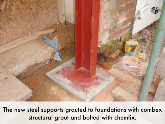 The-new-steel-supports-grouted-to-foundations-with-combex-structural ...